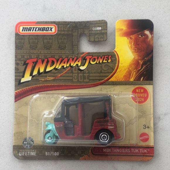 Mattel | Other | Matchbox Indiana Jones Red And Blue Tuk Tuk | Poshmark